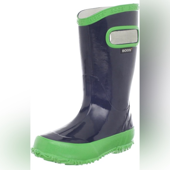 Bogs | Shoes | Kids Boys New Bogs Navy Green Rain Boots Size 6 | Poshmark
